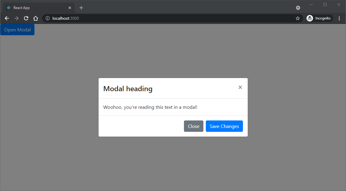How To Make A React Bootstrap Modal